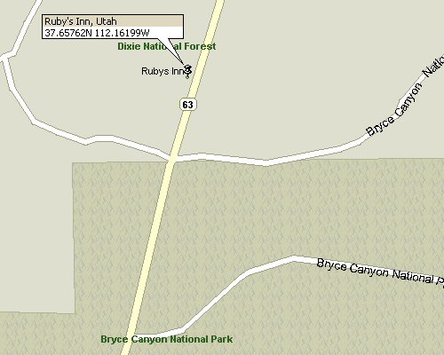 Ruby's Inn, Utah Map 3